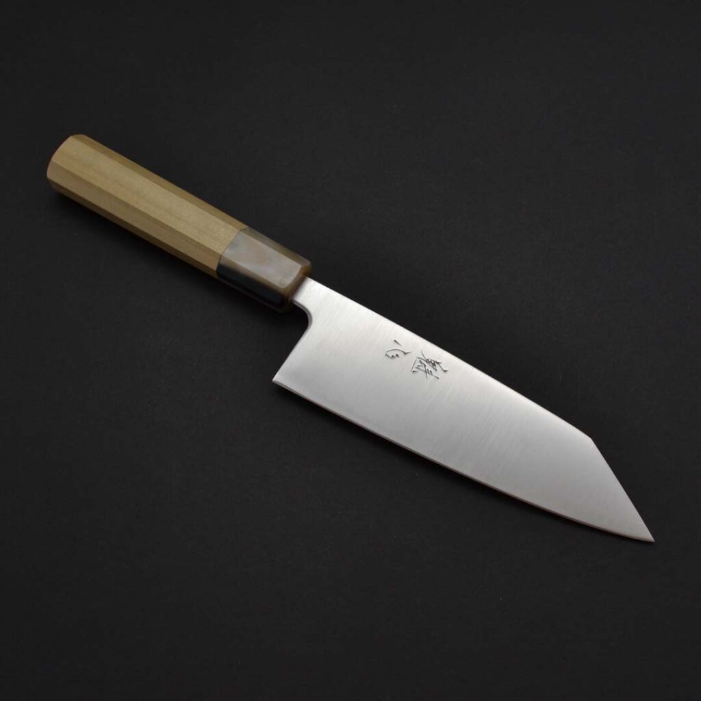 Nakamura Kaishin AS Santoku Kiritsuke 165mm Aogami Super - The Sharp Cook